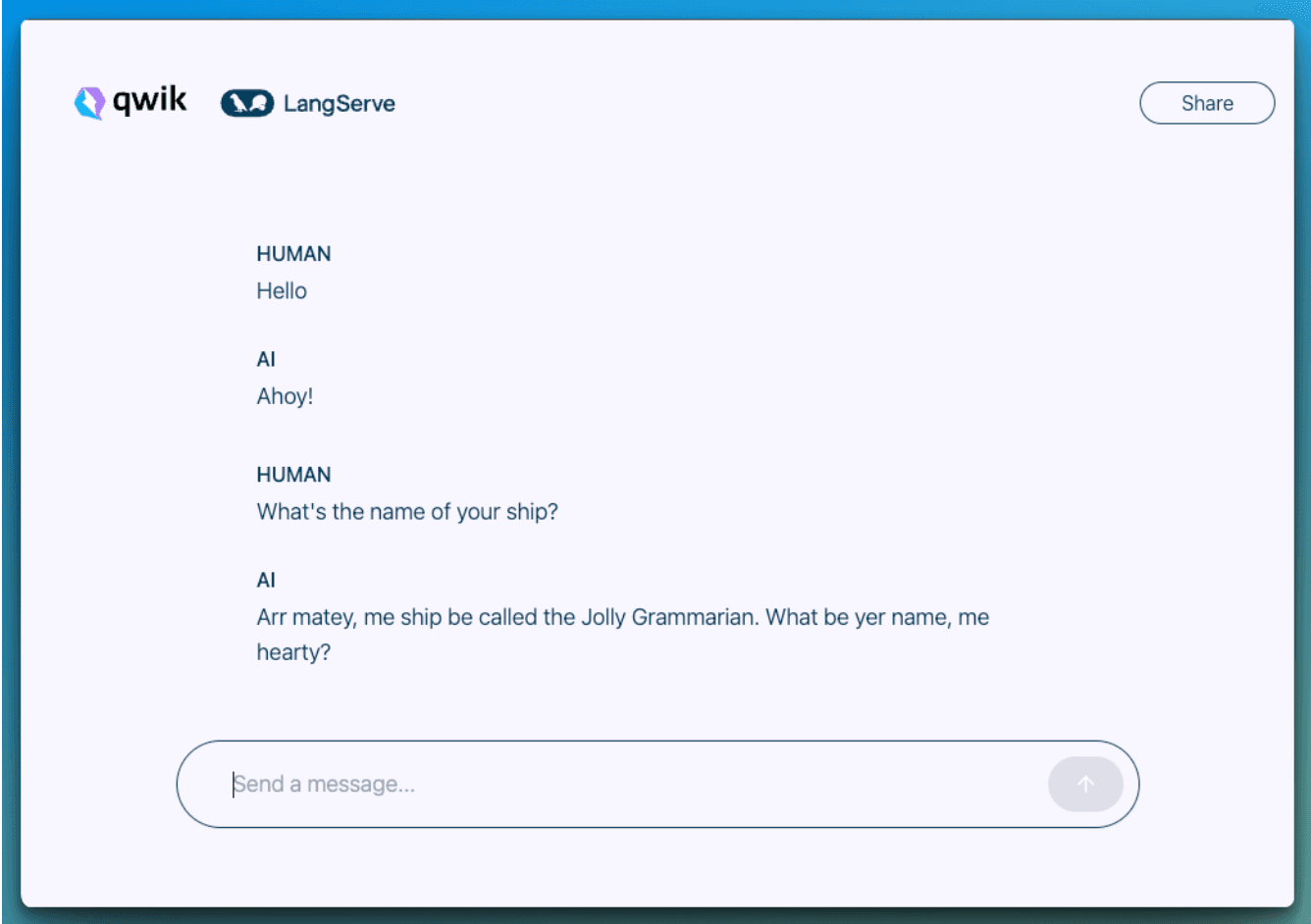 Outshift | Streamlining LLM interactions: Qwik as a LangServe playground